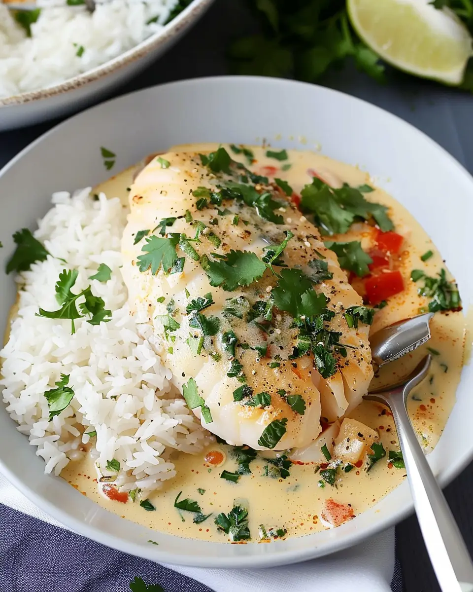 Christmas Coconut Curry Baked Cod