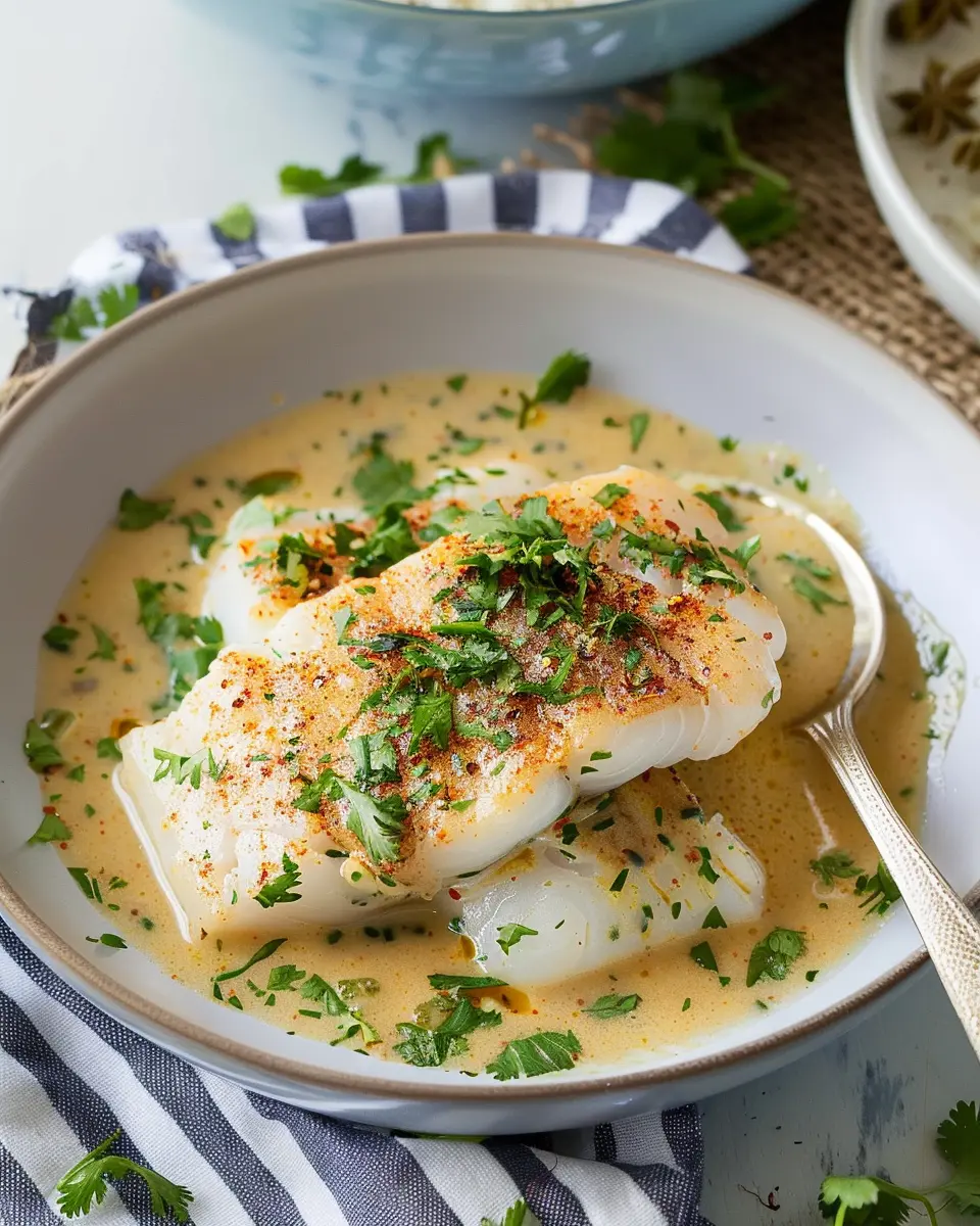 Christmas Coconut Curry Baked Cod