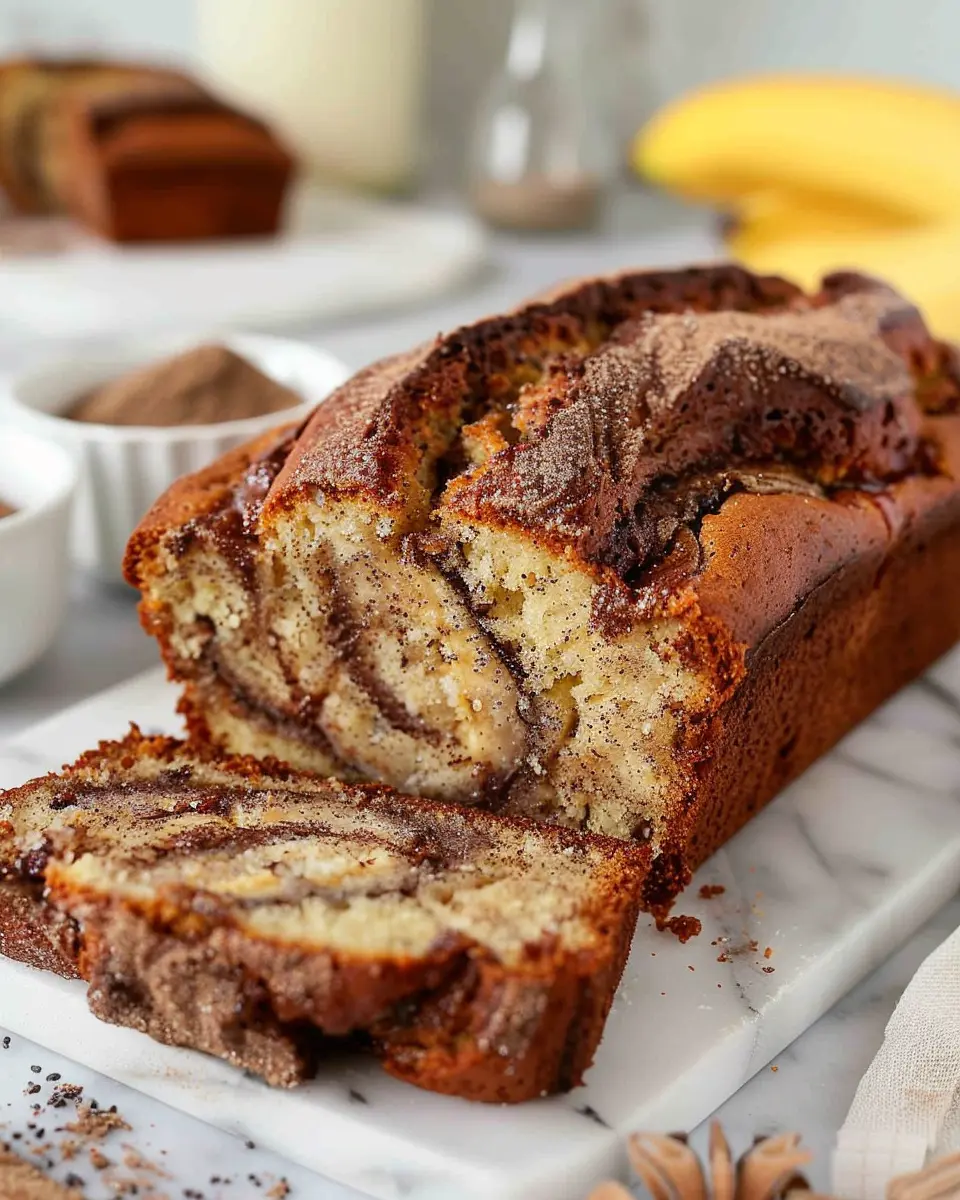 Cinnamon Swirled Banana Bread