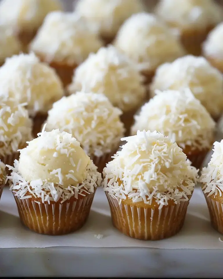 Coconut Snowball Cupcakes